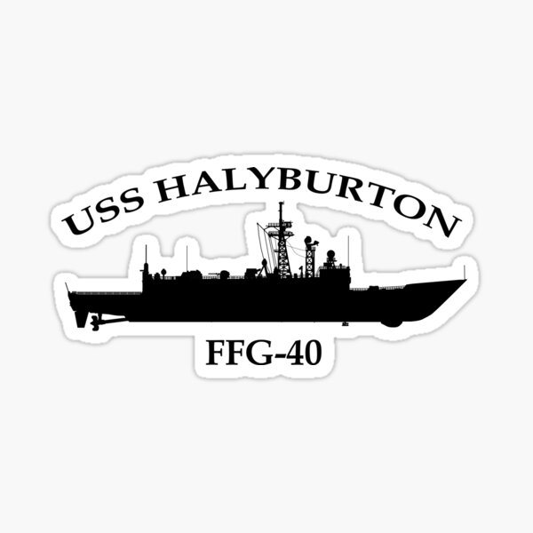 "USS HALYBURTON FFG-40" Sticker by Jackdustys | Redbubble