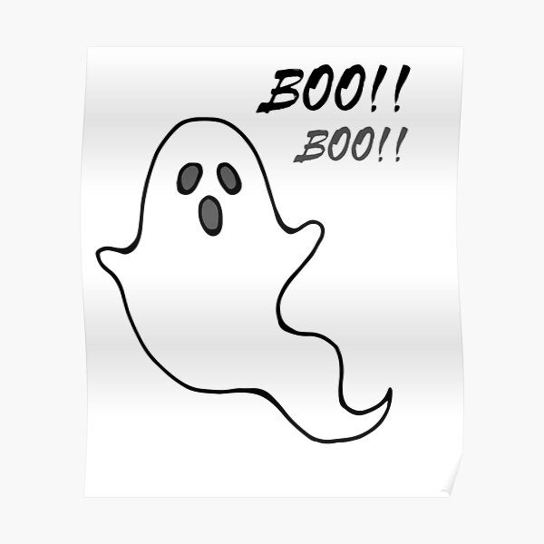 "halloween boo horror boo scary ghost" Poster for Sale by Louismoo ...