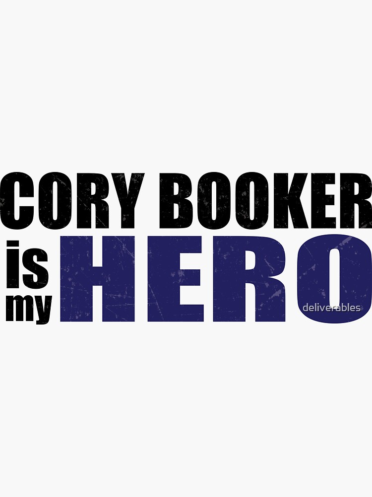 "Cory Booker Is My Hero" Sticker for Sale by deliverables | Redbubble