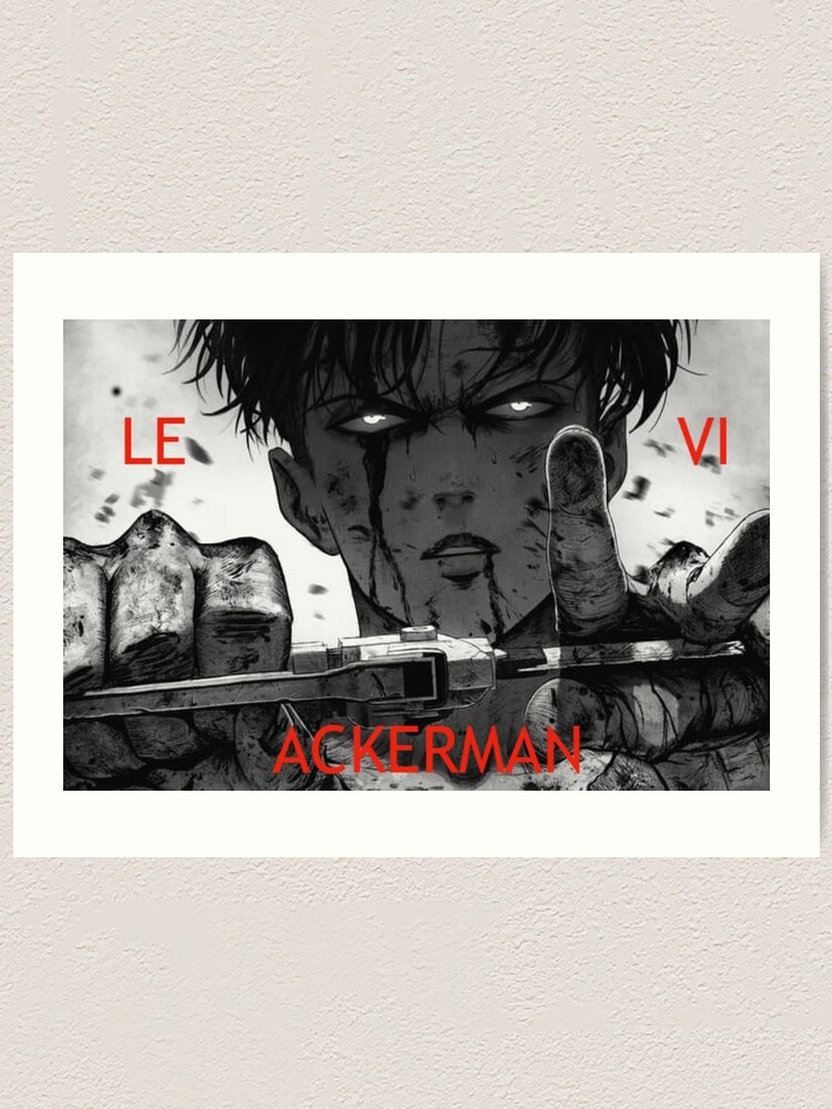 "attack on titan levi ackerman" Art Print for Sale by Dadochsider ...