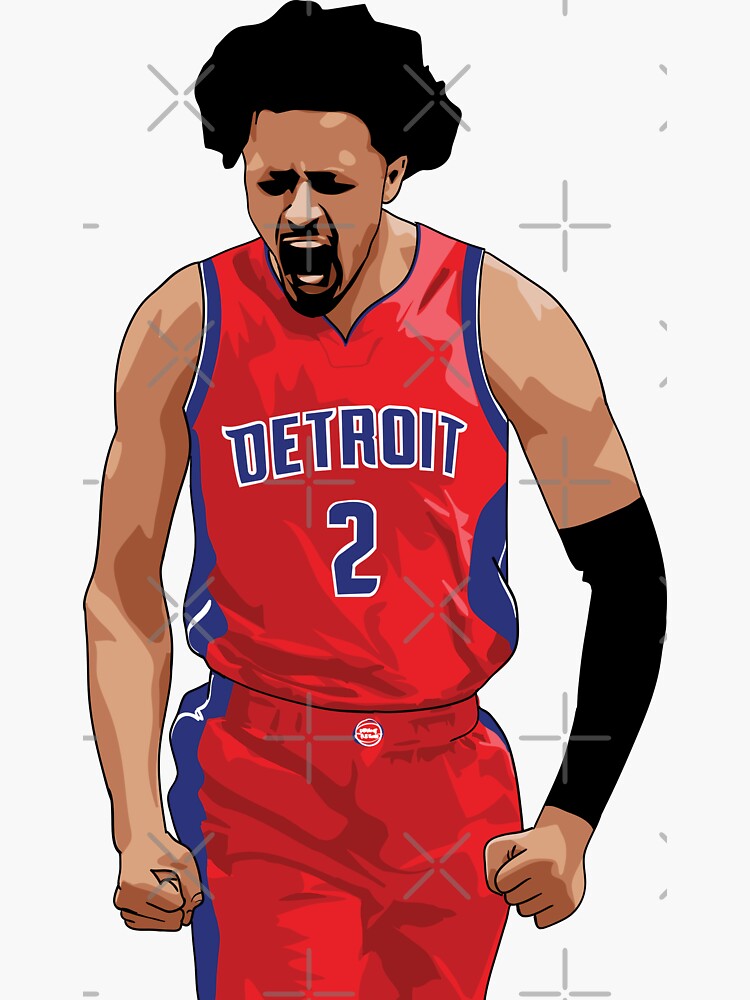 "Cade Cunningham Vector Celebration Qiangy" Sticker by qiangdade ...