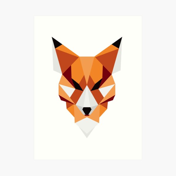 "Geometric Fox" Art Print by TheLivingEthan | Redbubble