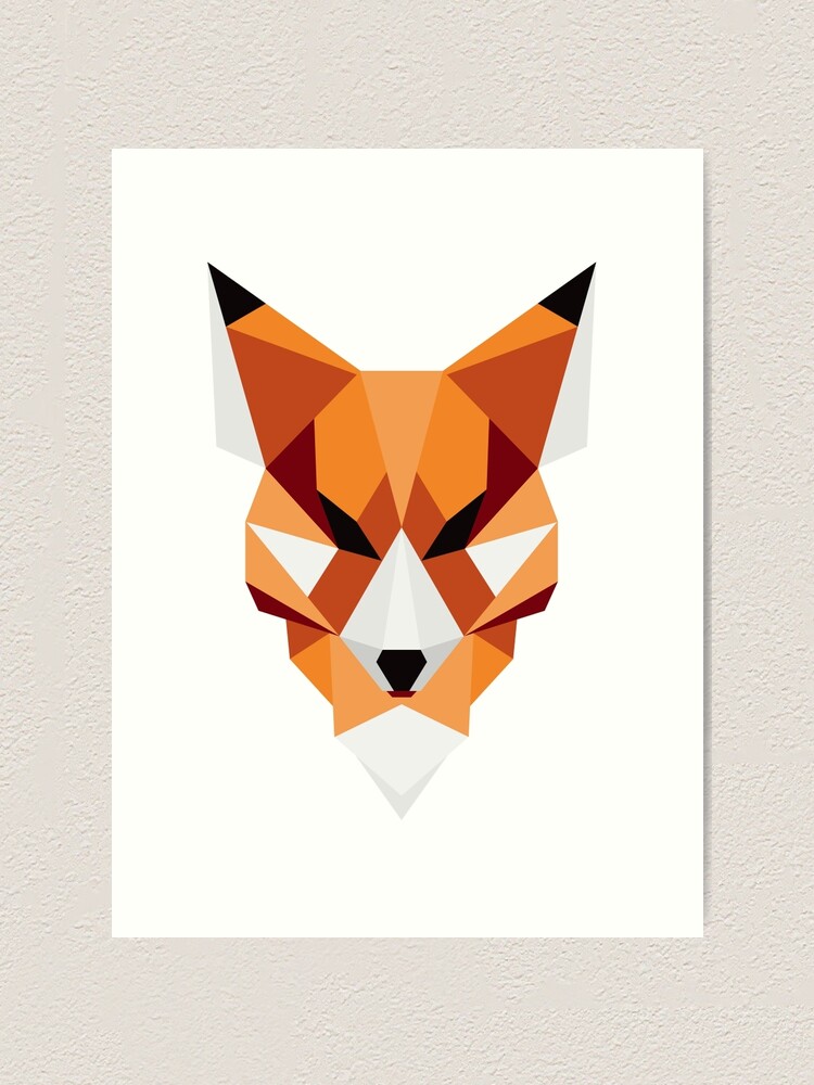 "Geometric Fox" Art Print by TheLivingEthan | Redbubble
