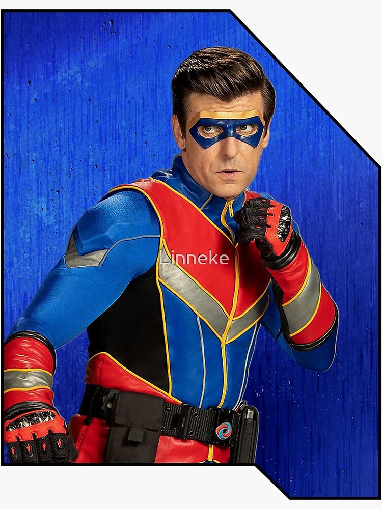 "Captain Man - Card" Sticker by Linneke | Redbubble