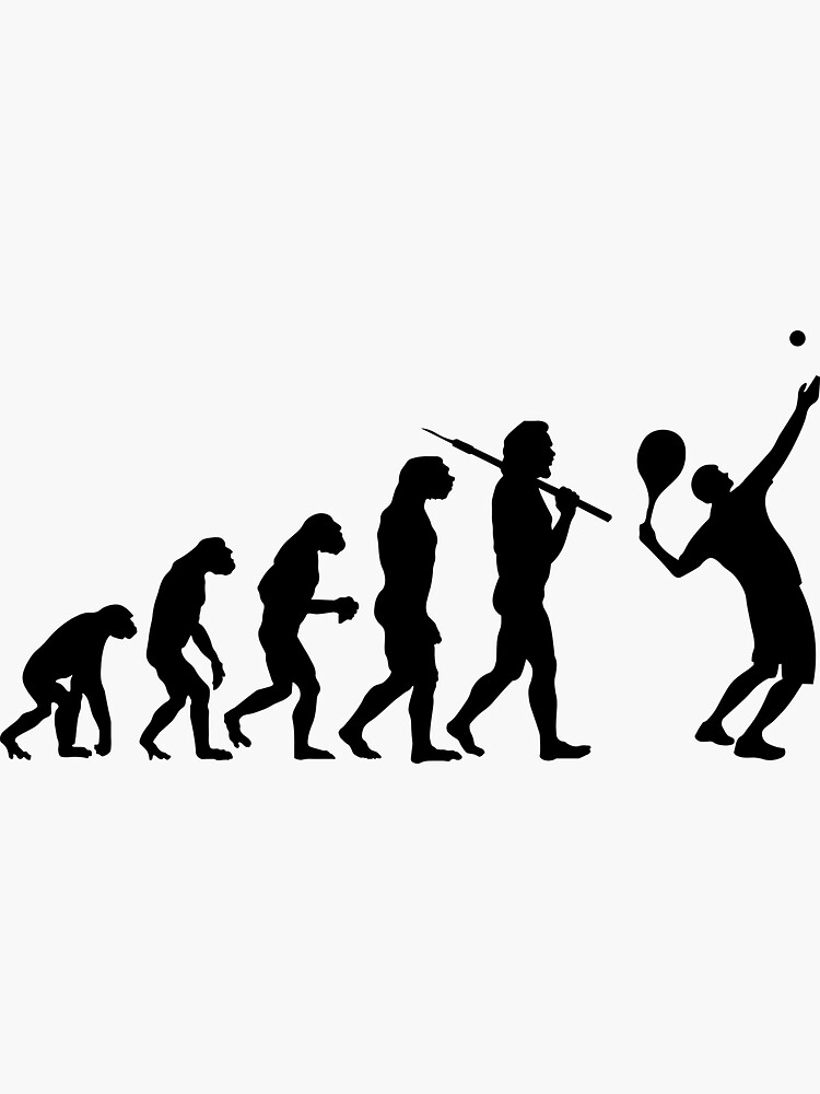 "The Evolution of Tennis" Sticker for Sale by HappyLlama3000 | Redbubble