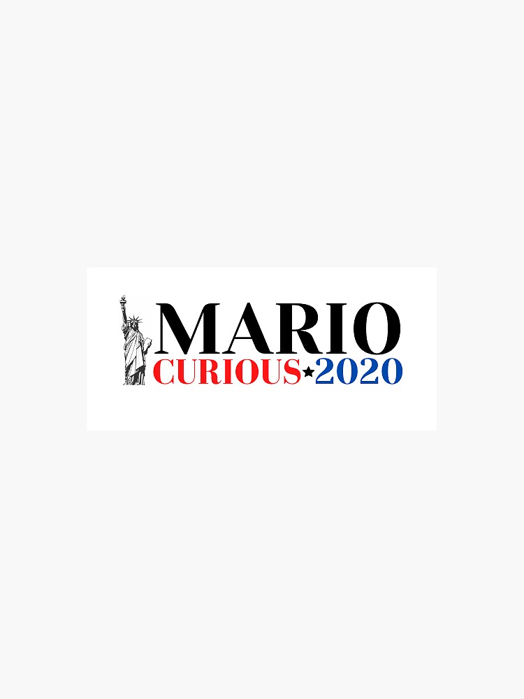 "Mario/Curious 2020 Design" Sticker by LMBasedShop | Redbubble