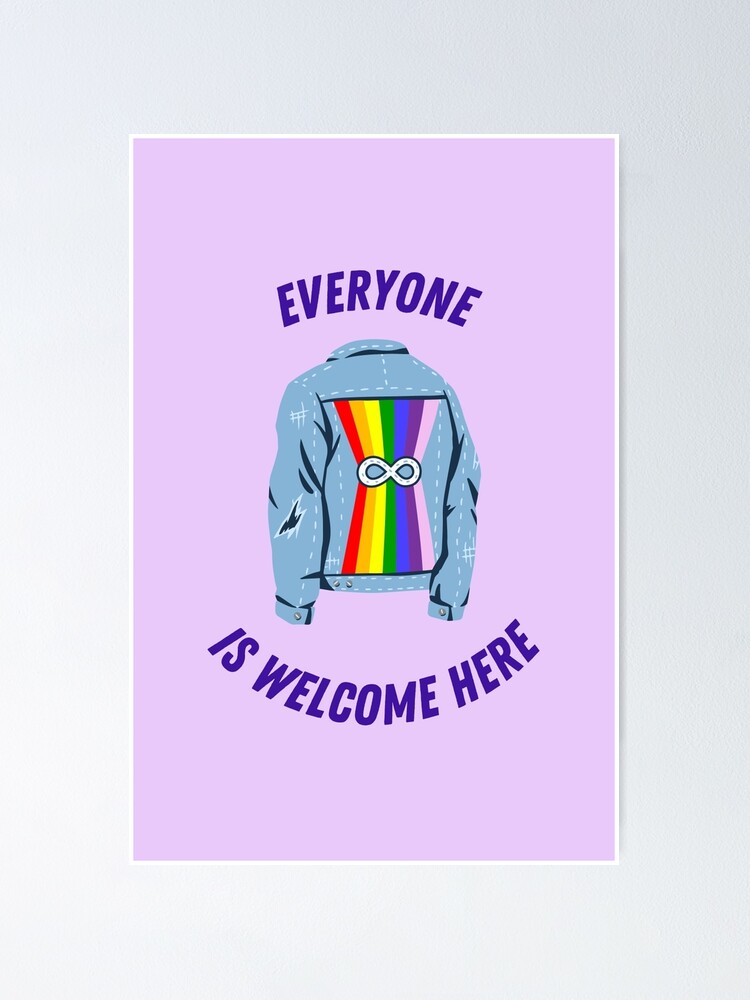 Póster «Todos son bienvenidos aquí Inclusión Neurodiversidad Derechos ...