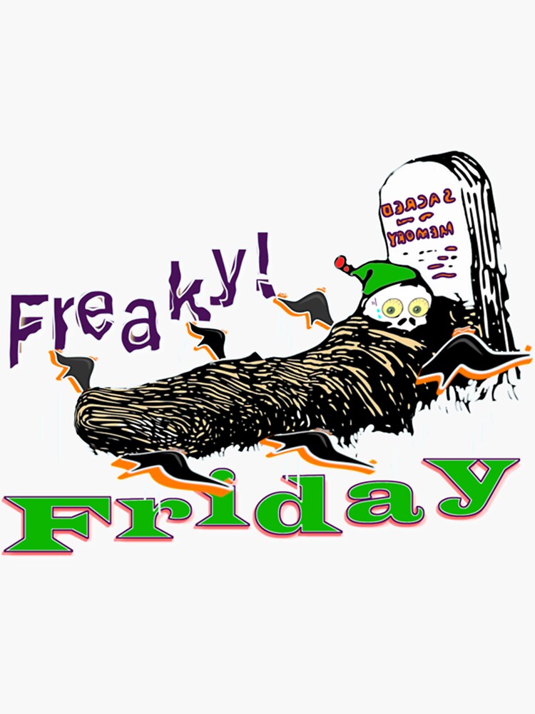 "Cute Halloween - Freaky Friday " Sticker by Amydanson334 | Redbubble
