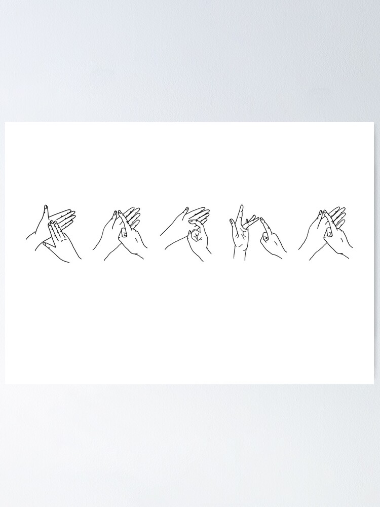 "Sign Language ONLY (Maria) illustration" Poster for Sale by Ella-Lucia ...