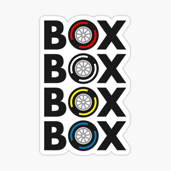 "Box Box Box Box F1 Tyres Compound Design" Sticker for Sale by David ...