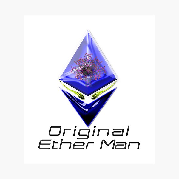 Lámina fotográfica «OEM - Original Ether Man Cabeza de color azul ...