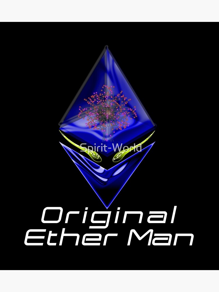 Póster «OEM - Original Ether Man Cabeza de color azul oscuro con ...