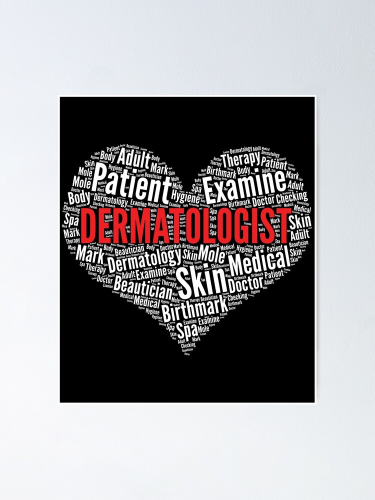 "Dermatologist Heart Shape Word Cloud Design Dermatology product ...