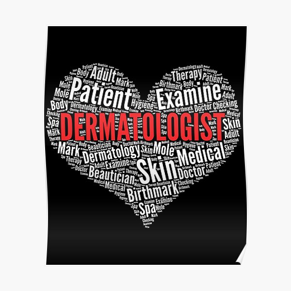 "Dermatologist Heart Shape Word Cloud Design Dermatology product ...