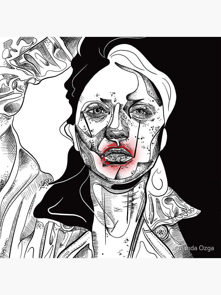 "Lea - Bold portrait" Sticker by mands-pands | Redbubble