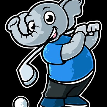 "Elephant Golf Player Golfer Golfing Funny Kids Boys design" Kids T ...