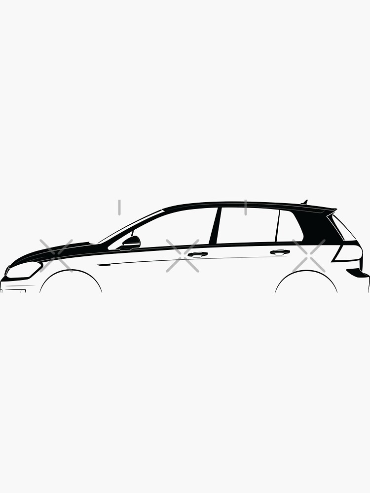 "Mk7 Silhouette" Sticker for Sale by in-transit | Redbubble