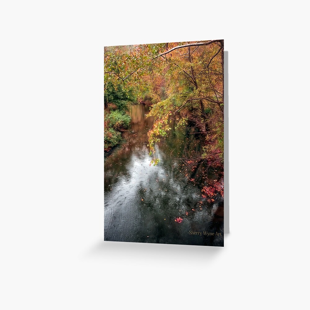 "GREETING CARD - THE SHAPE OF RAINDROPS IN REFLECTION" Greeting Card ...