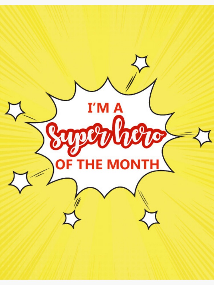 "Super hero of the month" Sticker by actorserio | Redbubble