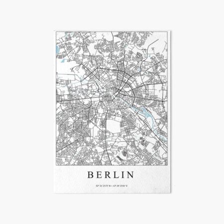 "Berlin city map city map your city personalized" Art Board Print by ...
