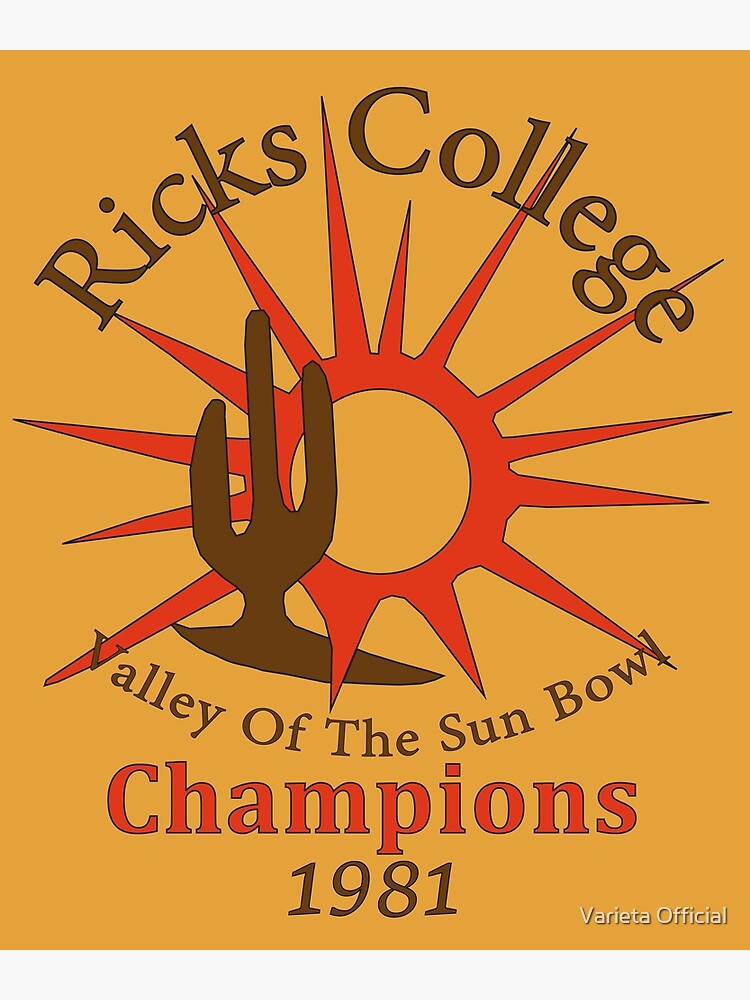 "Movie Ricks College Champions 1981 Retro Graphic Yellow" Poster for ...