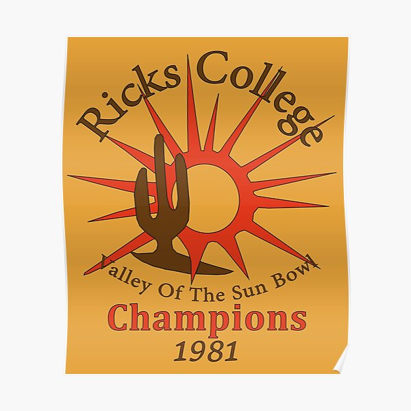 "Movie Ricks College Champions 1981 Retro Graphic Yellow" Poster for ...