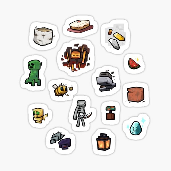 "Minecraft Sticker Collection" Sticker for Sale by PaulsTower | Redbubble