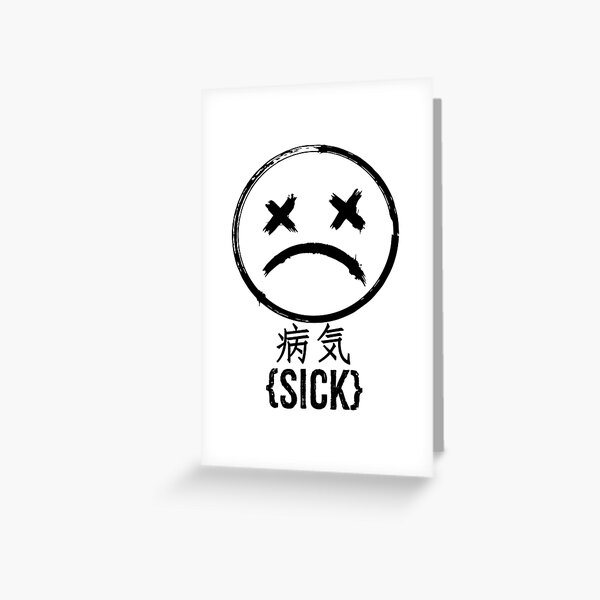 "Punk Goth Sick Face. Aesthetic Soft Grunge Japanese Sad Face design ...