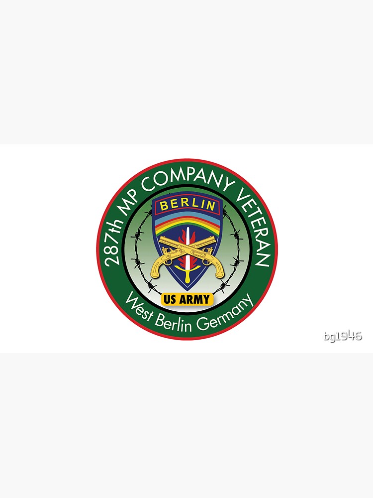 "287th MP Company Berlin Veteran Unit Patch" Cap for Sale by William ...