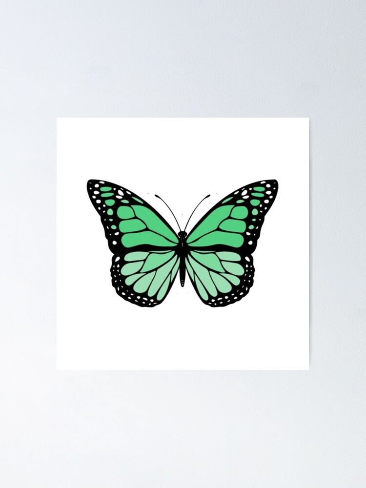 "Mint Green Butterfly Aesthetic" Poster for Sale by Shyma2007 | Redbubble