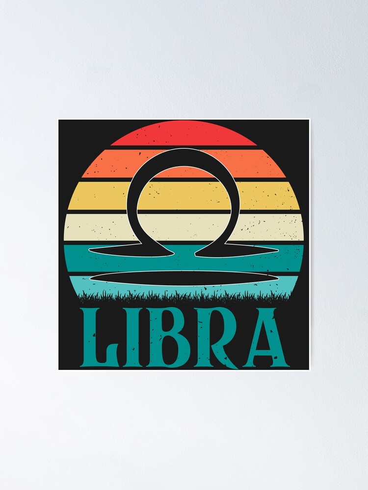 "Retro Vintage Zodiac Sign - Libra" Poster for Sale by WilliamsonMedia ...