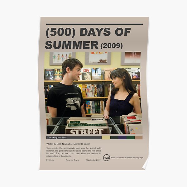 "(500) Days of Summer (2009) Vintage Movie Poster" Poster for Sale by ...