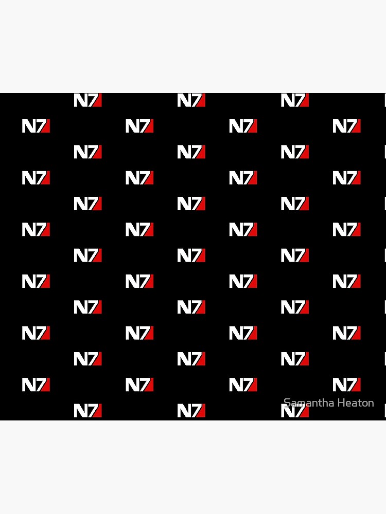"Pixellated N7 Spectre Badge Mass Effect Stripeless" Throw Blanket by ...