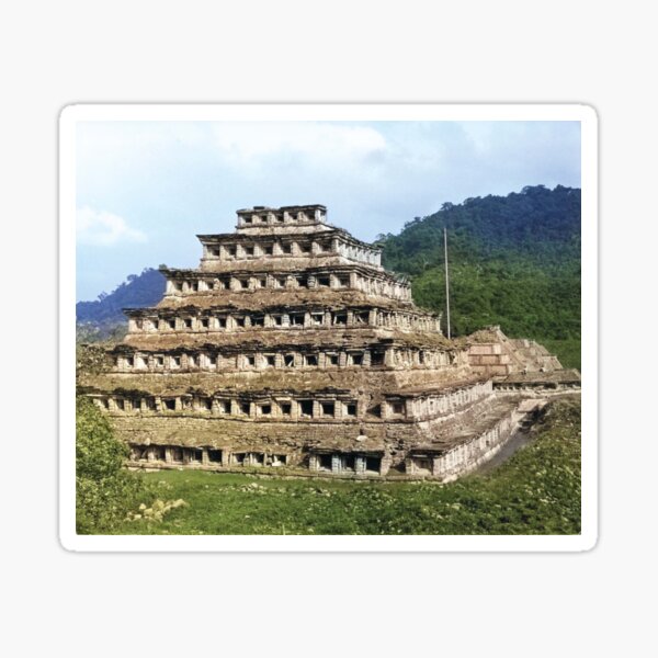 "Colorized Vintage Photo of Ruins of El Tajín" Sticker by JerryFrank ...