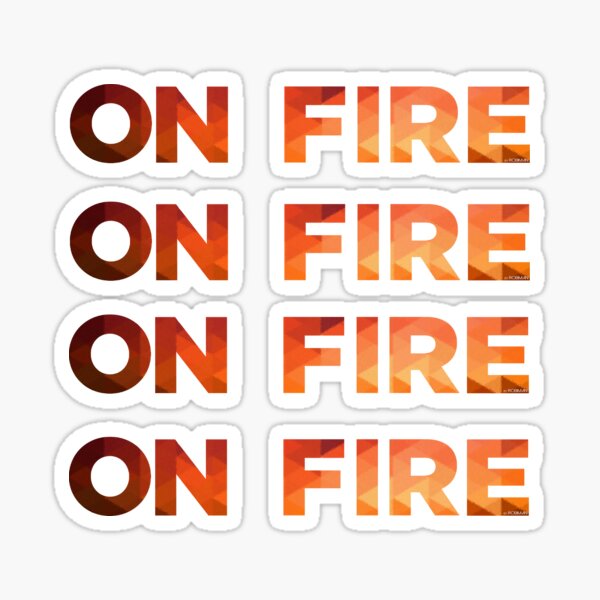 "Faded fire flaming text sticker packs" Sticker for Sale by Robiman ...