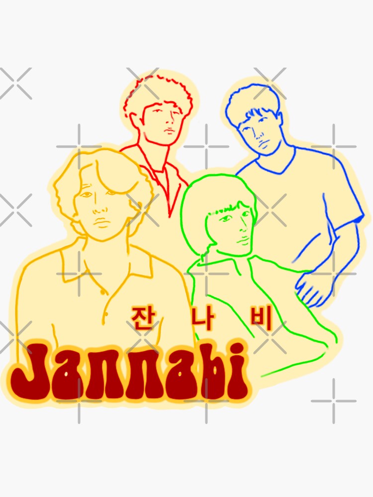 JANNABI ★ 잔나비" Sticker by metanoiaaa | Redbubble