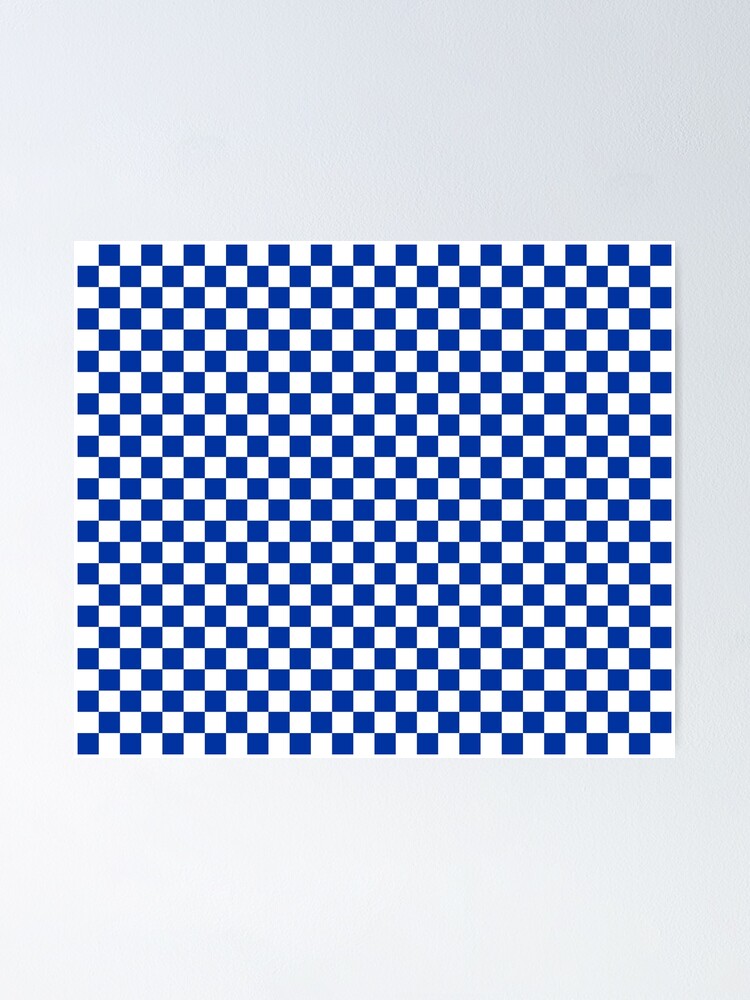 "Lexington, KY - blue and white checkered pattern" Poster for Sale by ...