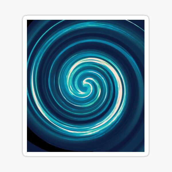"Blue Spiral" Sticker for Sale by Crazyfitzartz | Redbubble