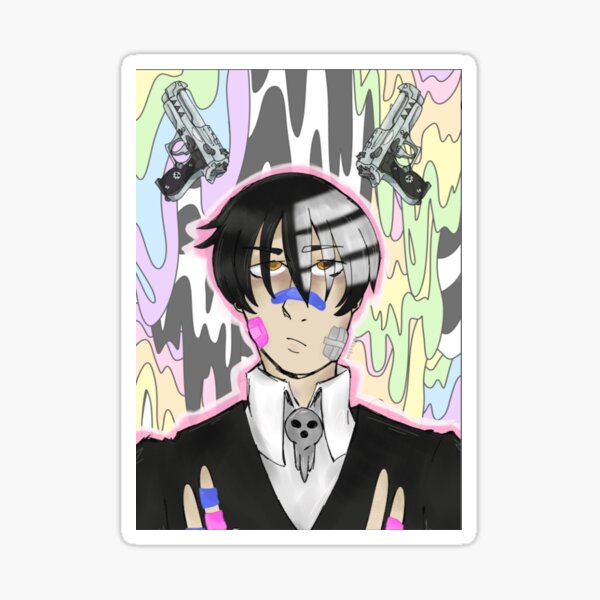 "Death The Kid" Sticker for Sale by lnakoi | Redbubble
