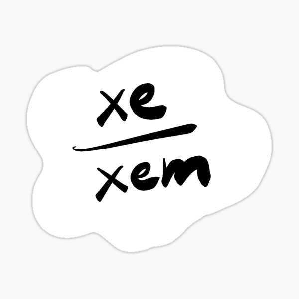 "xe/xem" Sticker by smileyacr | Redbubble