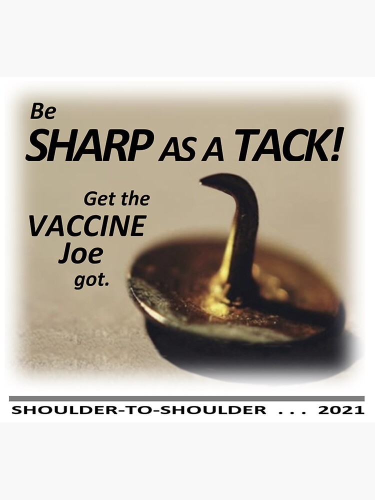 "SHARP AS A TACK" Sticker for Sale by SHOLDR-2-SHOLDR | Redbubble