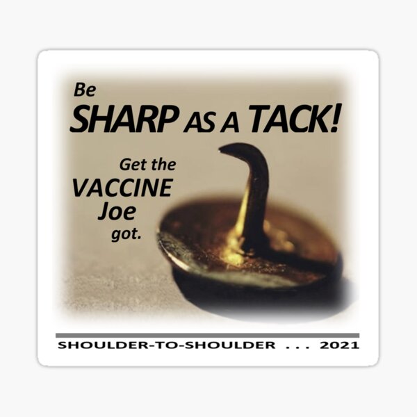 "SHARP AS A TACK" Sticker for Sale by SHOLDR-2-SHOLDR | Redbubble