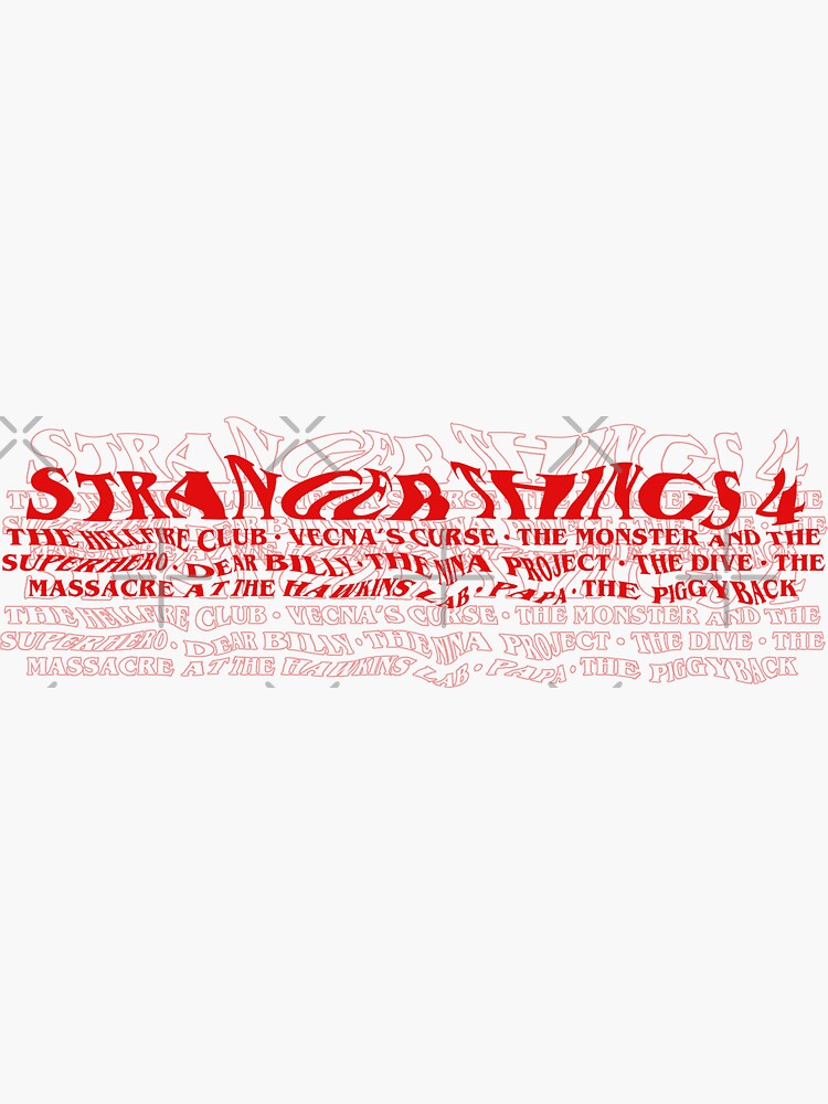 "Stranger Things 4" Sticker for Sale by kacper0623 | Redbubble