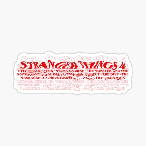 "Stranger Things 4" Sticker for Sale by kacper0623 | Redbubble