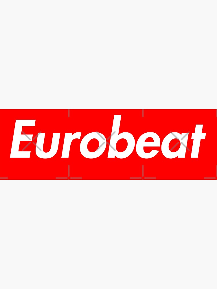 "Eurobeat" Sticker for Sale by HighAcademia | Redbubble