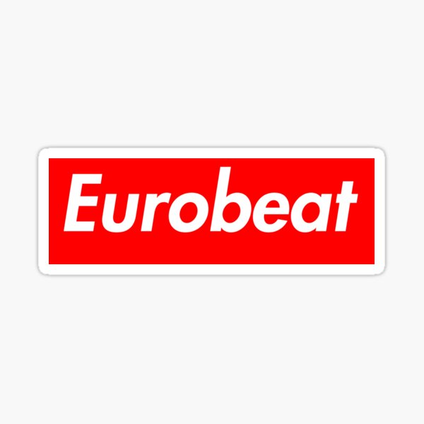 "Eurobeat" Sticker for Sale by HighAcademia | Redbubble