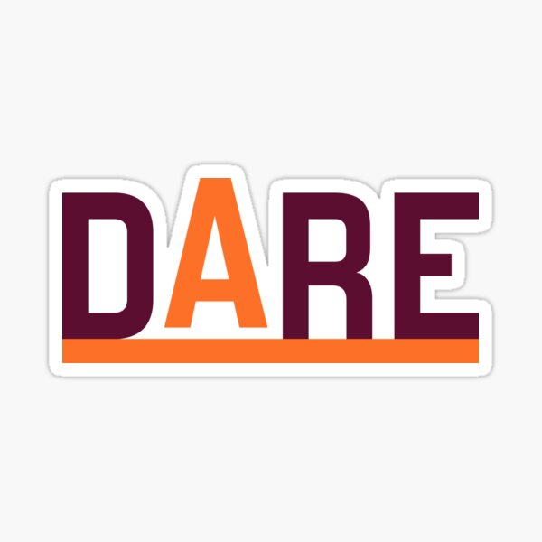"beautiful word - DARE" Sticker for Sale by coloristica | Redbubble