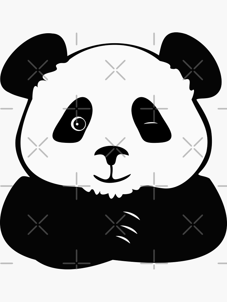 "panda winking" Sticker for Sale by MiraNomegusta | Redbubble