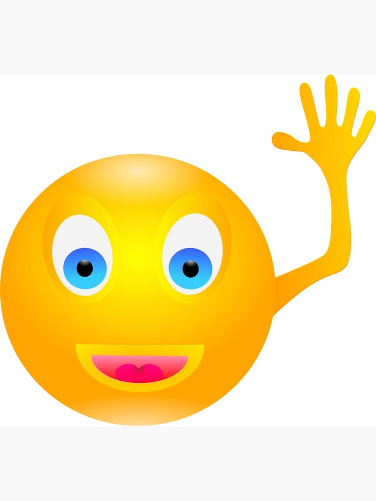 "Hi emoticon " Poster for Sale by hima-aboelnaga | Redbubble