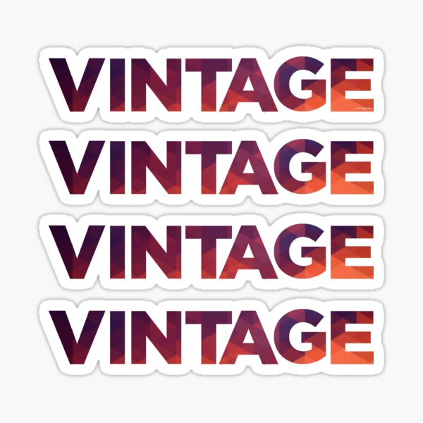 "Vintage text sticker, vintage text Sticker packs" Sticker by Robiman ...